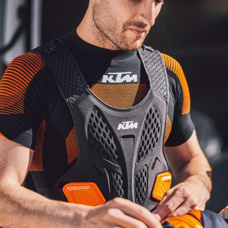 PARE-PIERRES KTM "SEQUENCE CHEST PROTECTOR" BY ALPINESTARS SIZE ...