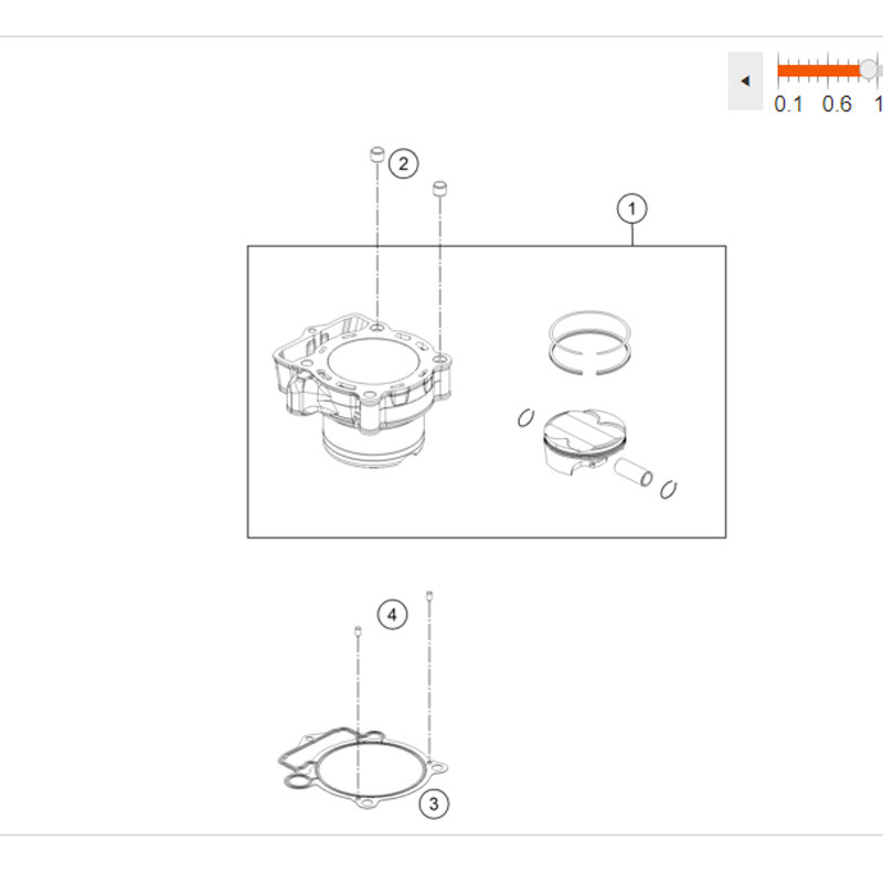 Kit piston Cote 2 (Gr. II) pour KTM 350 SX-F (19-22) SIZE_POWERWEAR ...